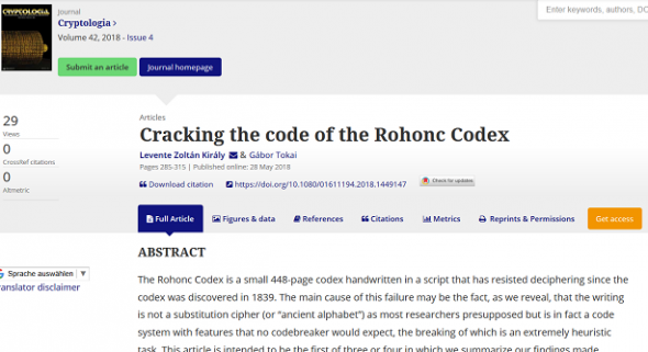 Rohonc Codex: Top ten crypto mystery solved (part 1 of 2) – Cipherbrain