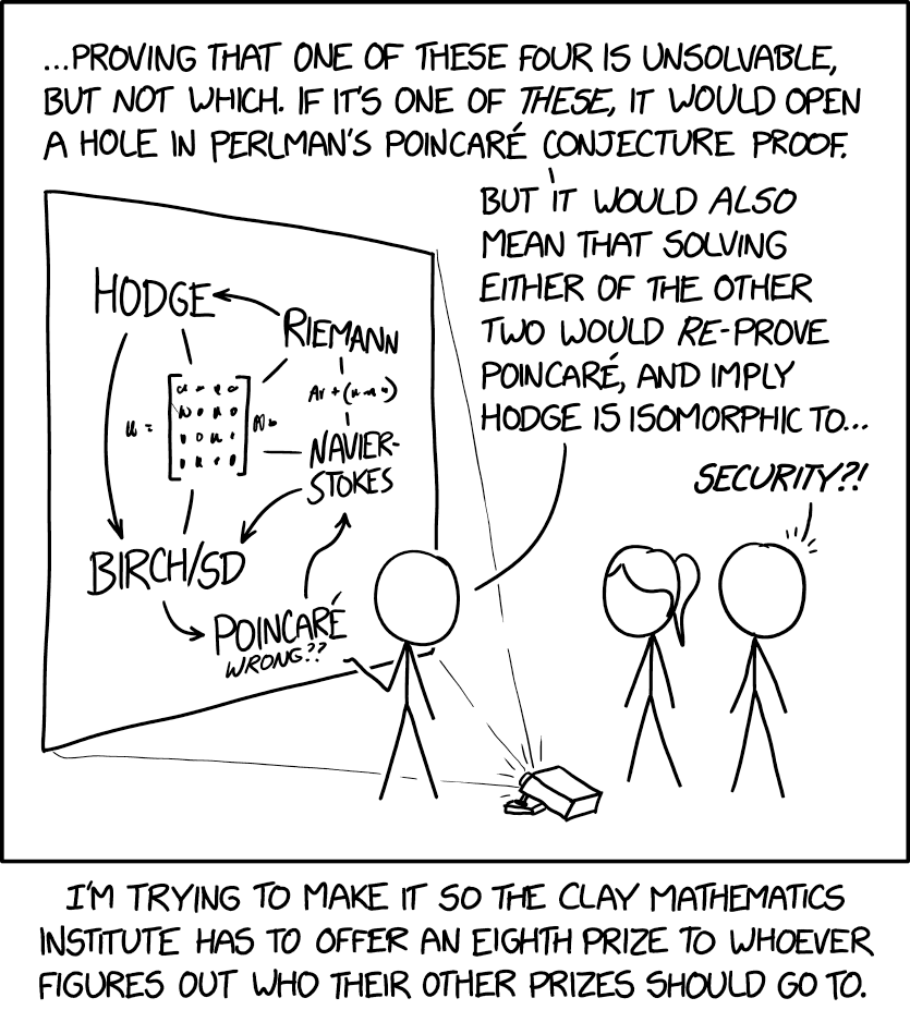 Millennium Problems bei xkcd – The boundary at infinity
